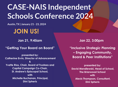 CASE-NAIS Independent Schools Conference 2024 - Sessions Jan 21st-22nd ...